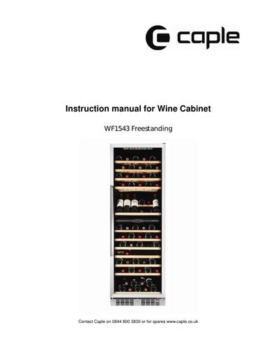 Caple WF1543 instruction manual - Caple Manuals